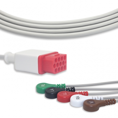 Bionet 5 Lead Fixed ECG Cable - Snap Connector (G5149S),ECG Cables ...